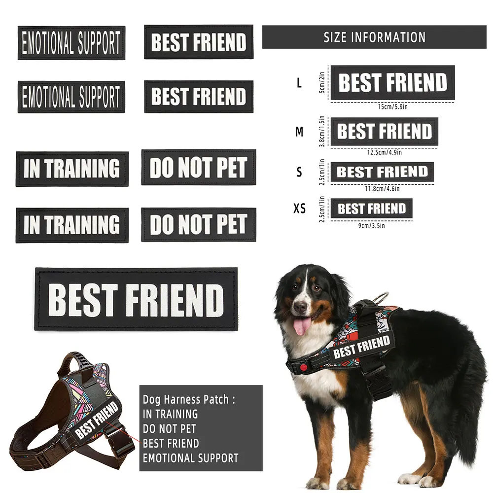 2PCS Custom logo Dog Name Personalized dog harness collar side label ...