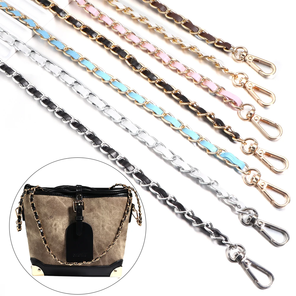 PU Leather Metal Chain Accessories Crossbody Shoulder Portable Wrist ...