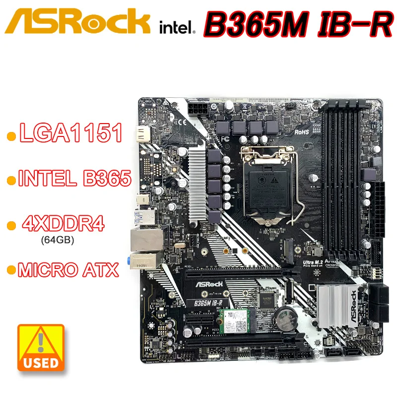 Placa-base-B365M-Asrock-B365M-IB-R-LGA1151-DDR4-64GB-HDMI-Ibuypower ...