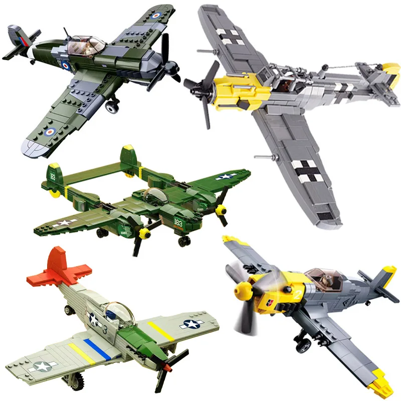 WW2-Military-German-BF-109-Battle-Flight-Building-Block-Helicopters ...