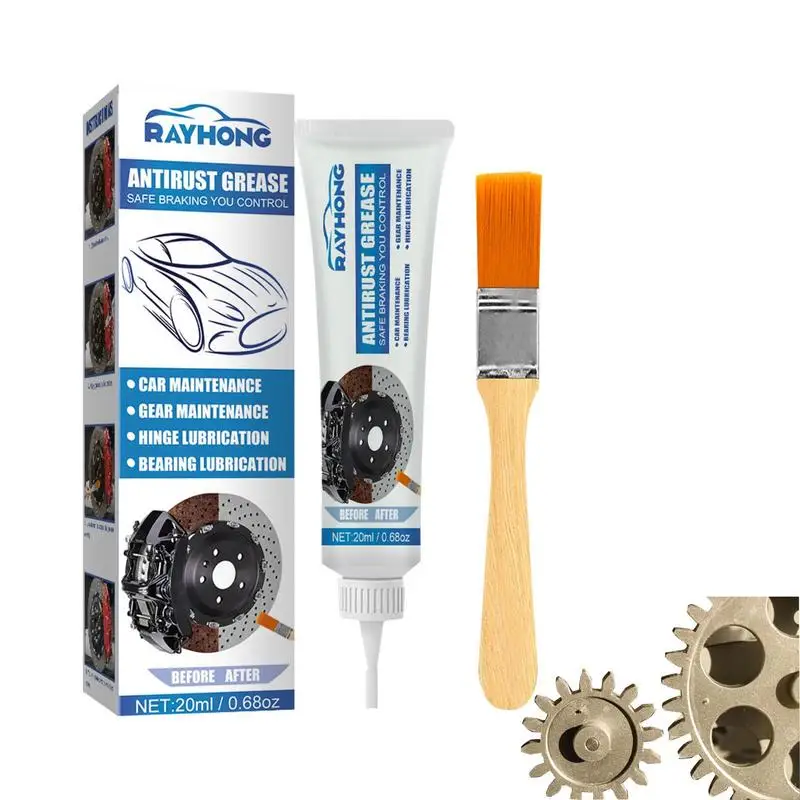 자동차 녹 제거제 스프레이 휠 클리너 20ml 차량 디테일링 브레이크 녹 제거 윤활 브레이크 시스템용 청소 도구