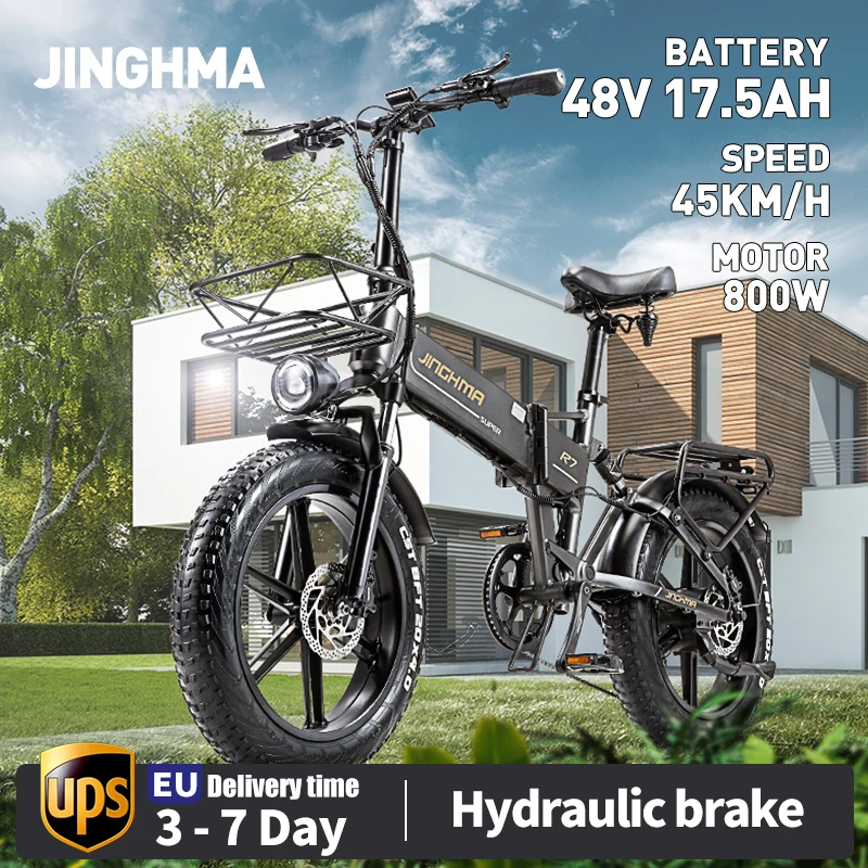 JINGHMA-R7-Electric-bike-48V1000W-Motor-17-5AH-Battery-4-0-fat-tire-Men ...