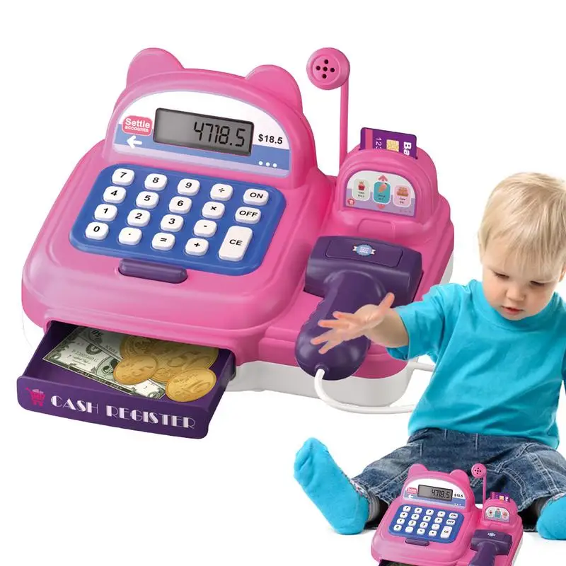 Pretend-Cash-Register-For-Kids-Grocery-Supermarket-Playset-With-Sound ...