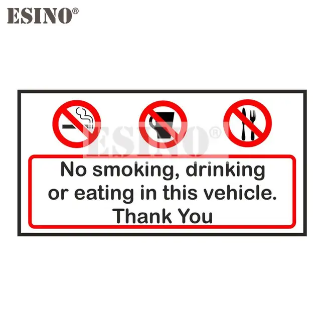 Funny Bumper Stickers 9 Pcs No Smoking/Eating/Drinking Stickers ...