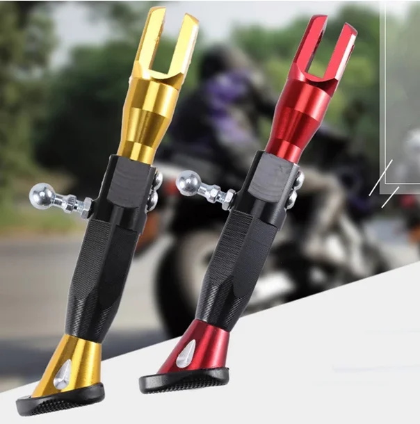 Adjustable-CNC-Metal-Motorcycle-Foot-Kickstand-Electrombile-Kick-Side ...