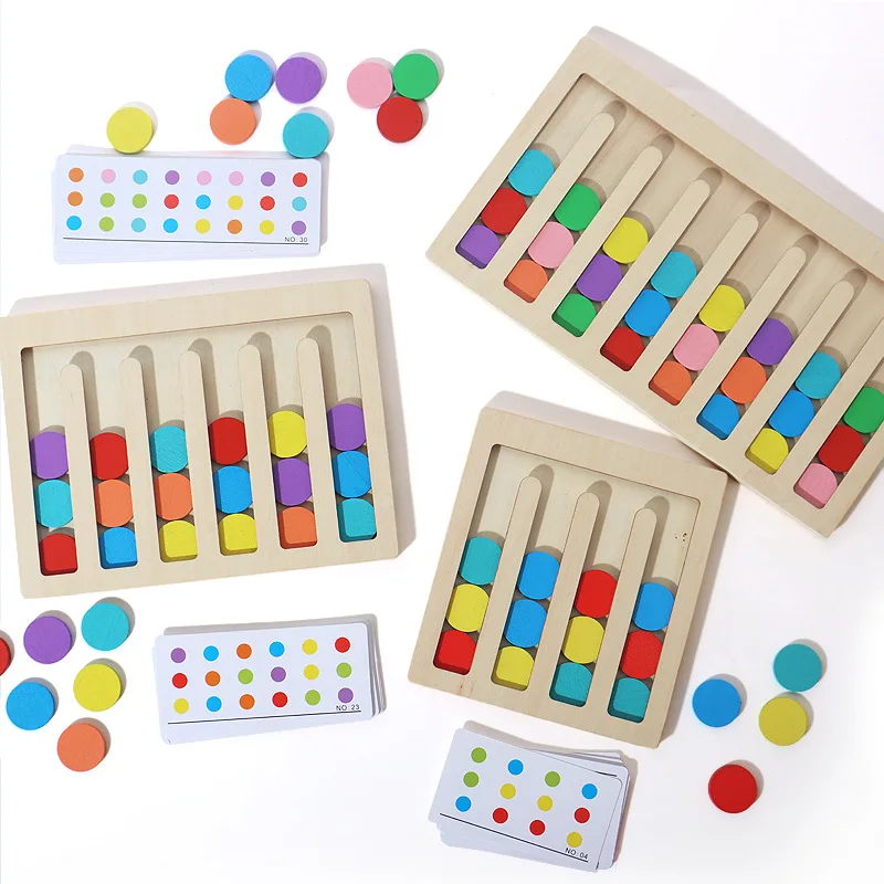 Children-Color-Matching-Board-Montessori-Toy-Color-Sorting-Logical ...