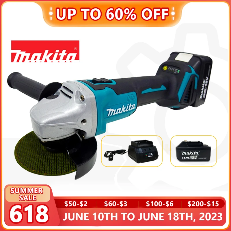 Makita DGA404 18V Angle Grinder Brushless Cordless 100mm 5" Cut-Off ...