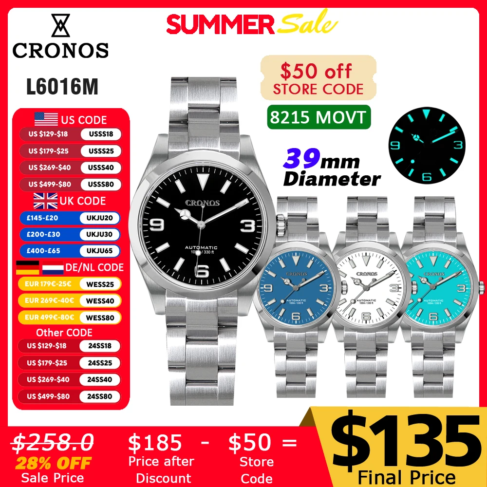 Cronos-EX-Diver-Mechanical-Men-Watch-39mm-Automatic-Sapphire-Glass ...