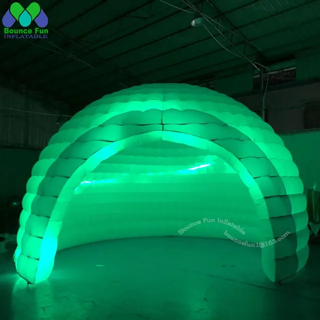 5Md LED Lighting Inflatable Igloo Dome Tent With Air Blower White ...