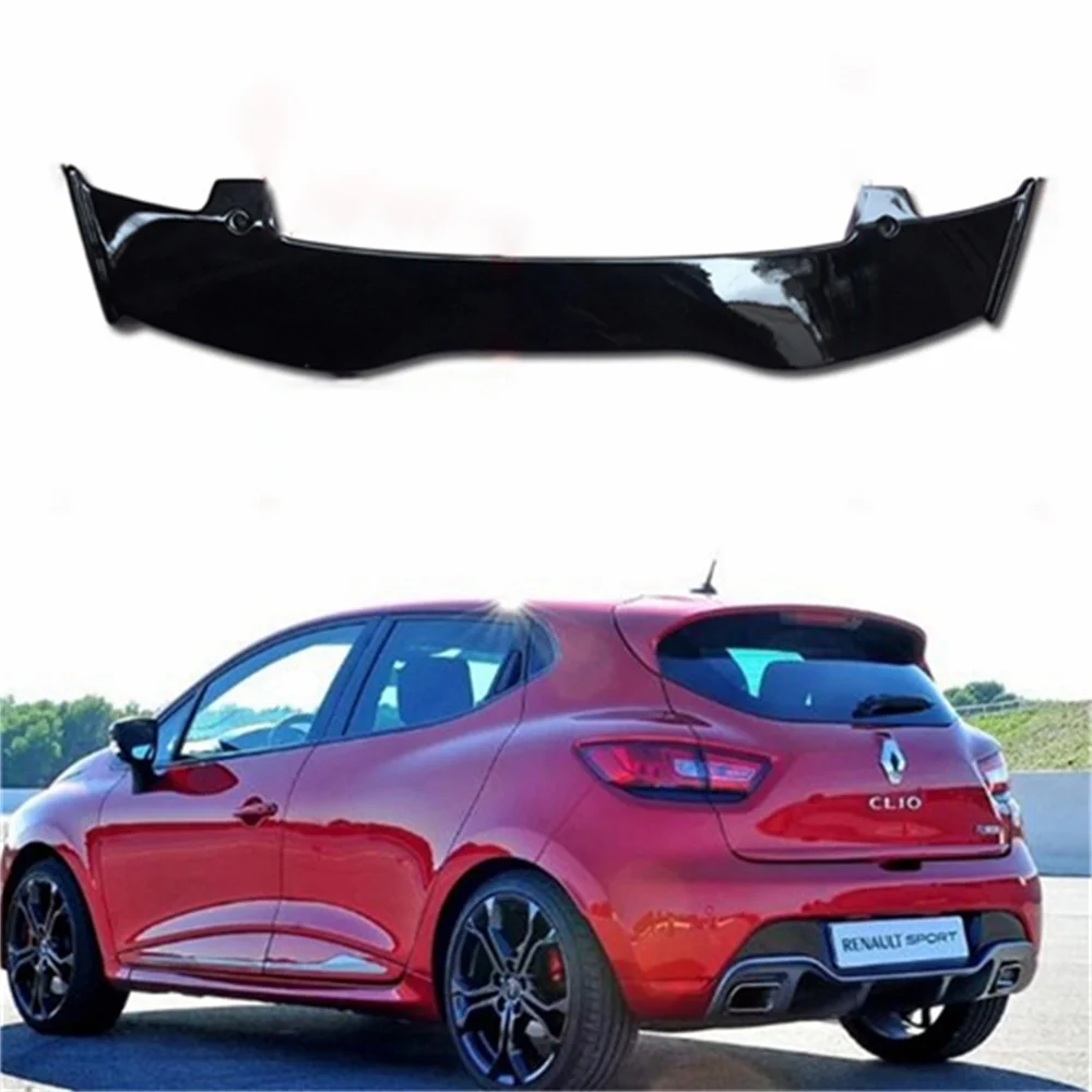 Use-For-Renault-Clio-2013-2018-Spoiler-ABS-Plastic-Carbon-Fiber-Look ...