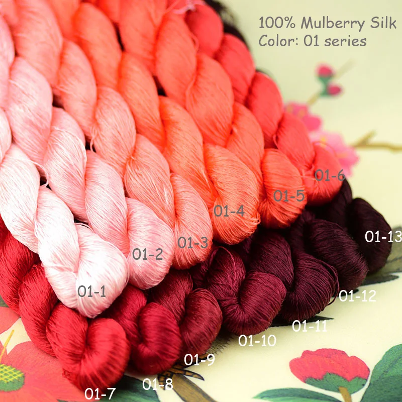 100-Mulberry-Silk-Embroidery-Thread-Floss-Yarn-Cross-Stitch-Silk ...