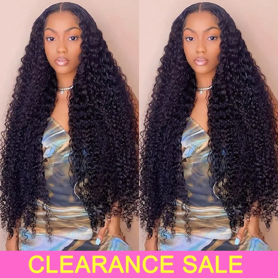 Deep Wave Frontal Wig 13x4 Hd Transparent Lace Frontal Wig Pre Plucked ...