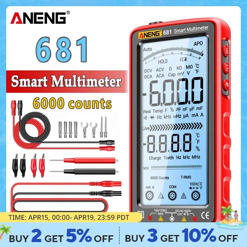 ANENG-681-multimetro-professionale-digitale-ricaricabile-Tester-di ...