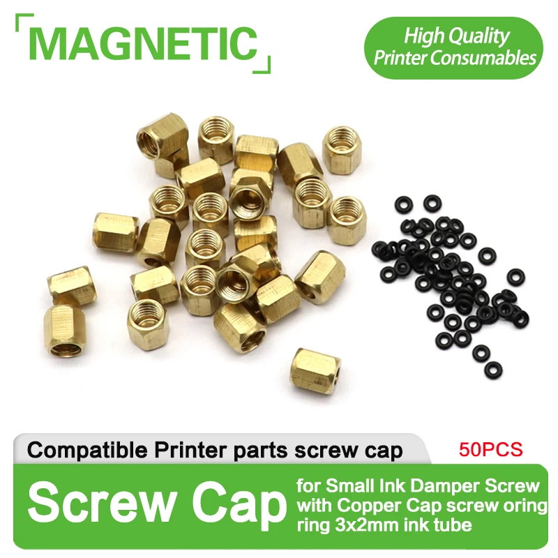 50X-Printer-parts-screw-cap-copper-damper-copper-Cap-for-Small-Ink ...