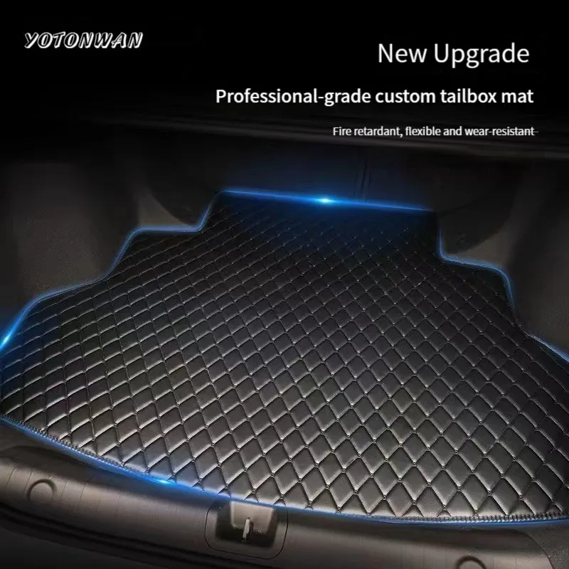YOTONWAN Waterproof Custom Diamond Leather Car Trunk Mat 100% For ...