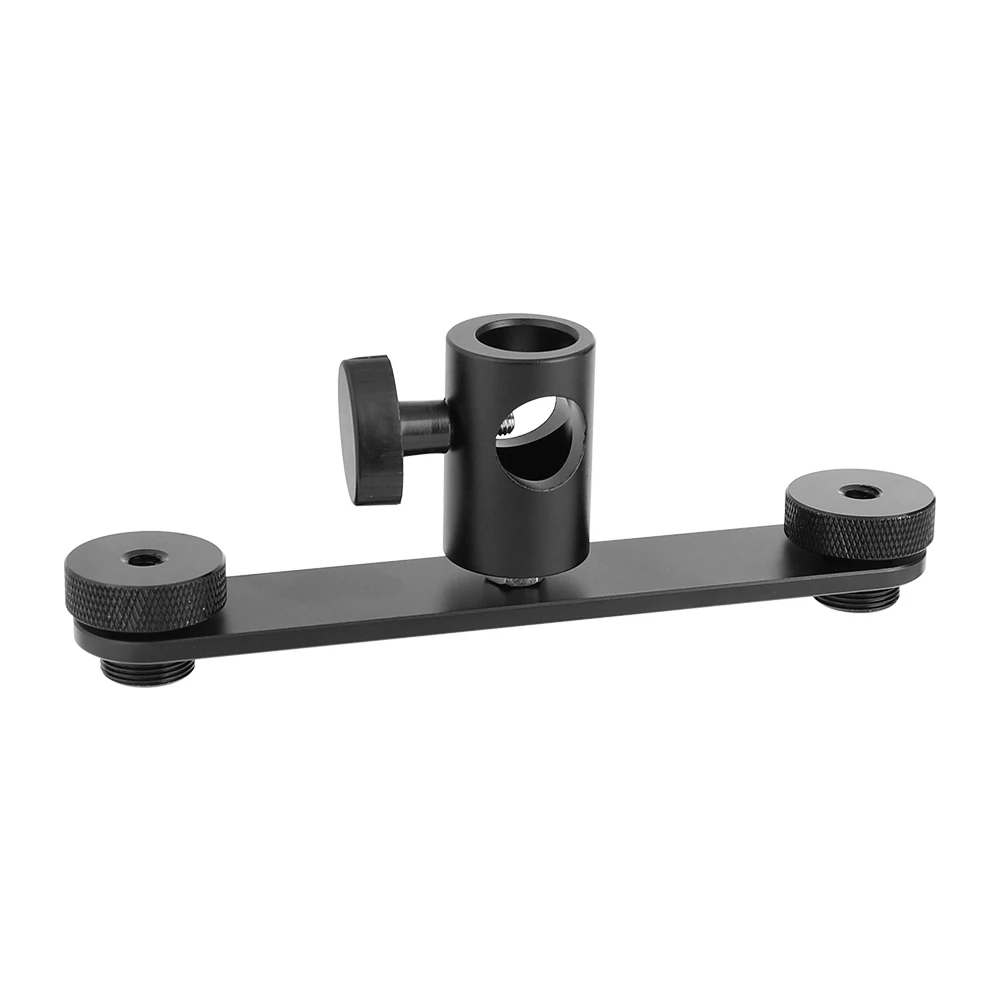 CAMVATE T-bar Bracket With Double Microphone Mounts & Light Stand Head ...