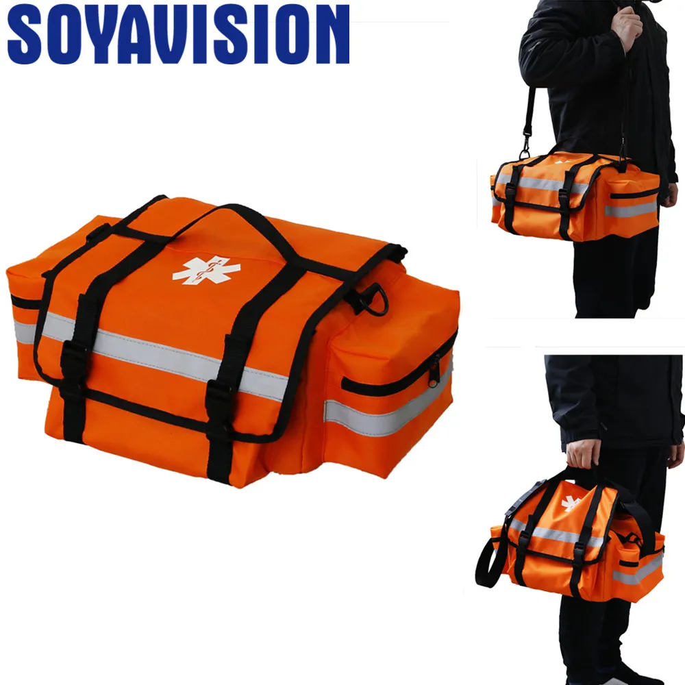 Professional-Empty-Orange-First-Responder-Bag-EMT-Trauma-First-Aid ...