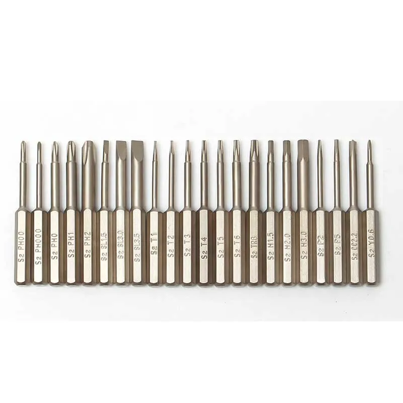 UKURAN-22-4Mm-Hex-Shank-Torx-Phillips-Slotted-Segi-Enam-40Mm-Panjang ...