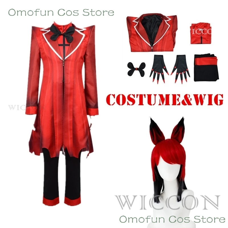ALASTOR Cosplay tamaño infantil Hazbbin Anime Cosplay disfraz peluca ...
