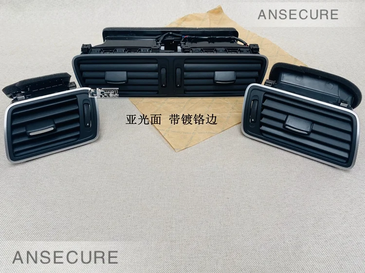 3 Pcs LHD Black Front Panel Console Vents Dash Louver Air Conditioner ...