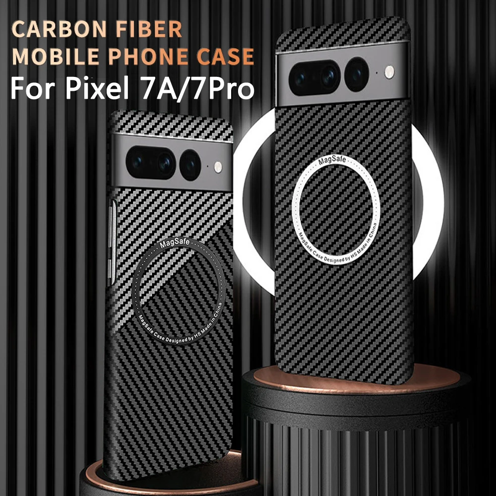 For-Google-Pixel-7A-Pro-7A-Magsafe-Case-Carbon-Fiber-Texture-Magnetic ...