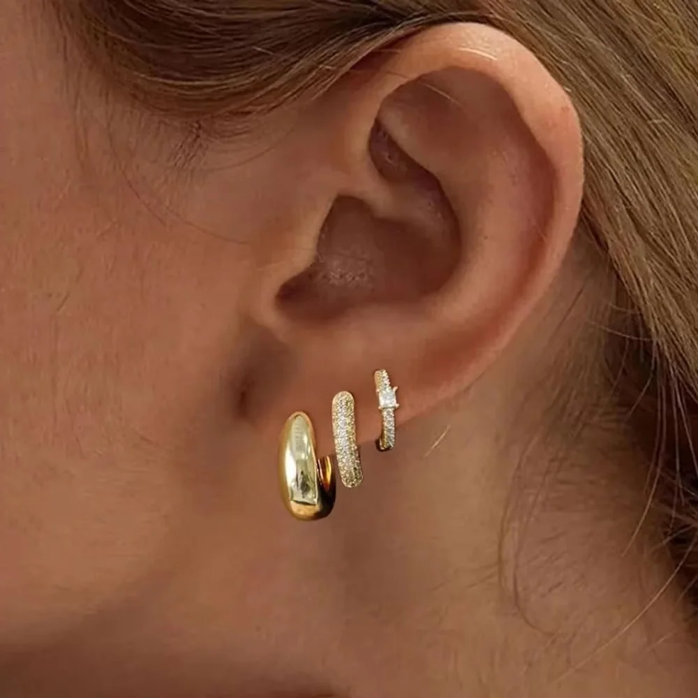 Charm-Gold-Plated-Mini-CZ-Zircon-Hoop-Earrings-for-Women-Stackable ...