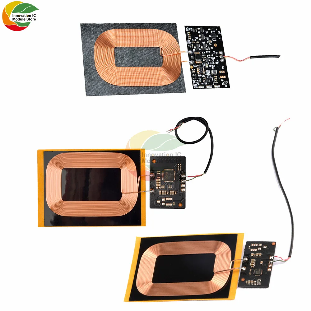 DIY Qi 표준 무선 충전 코일 수신기 모듈, PCBA 보드 코일 회로 기판, DIY 배터리 코일, 5V 1A 고속 충전기 모듈