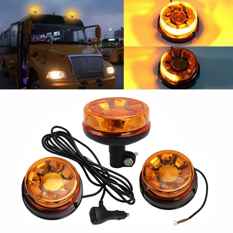 LED-Rotating-Flash-Beacon-Magnetic-Trailer-Emergency-Safety-Warning ...