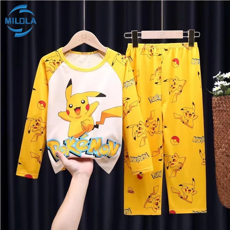 Pikachu Kids Nightwear Pajamas Set for Boys Girls Sleepwear Pyjamas ...