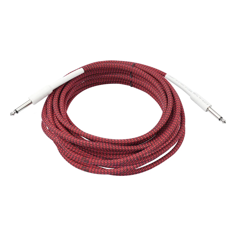Dual Straight 6.35mm Male to Male Electric Guitar Audio Cable Noiseless ...