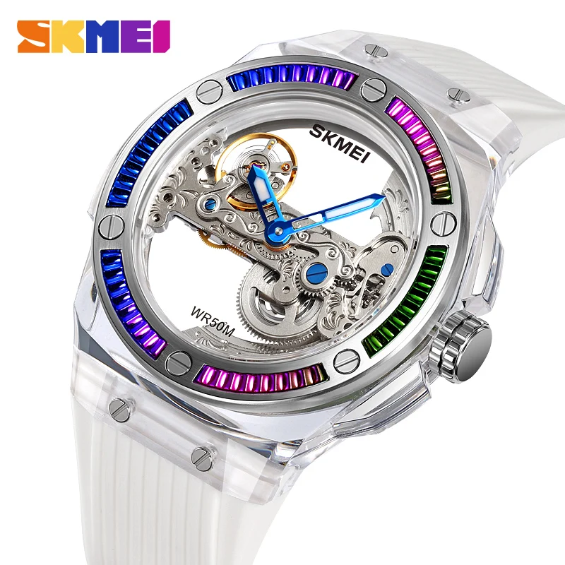 SKMEI-Fashion-Openwork-Art-Transparent-Watch-Three-Dimensional-Creative ...
