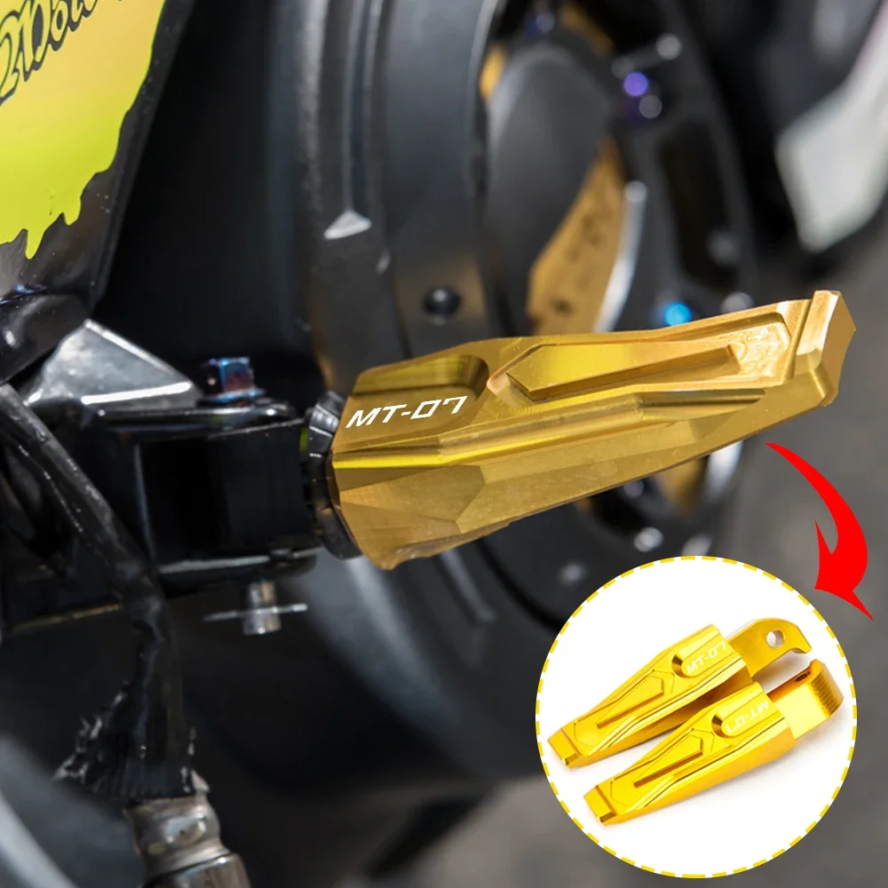 MT-07-Motorcycle-Accessori-CNC-Rear-Passenger-Foot-Rests-Pegs-Footrests ...