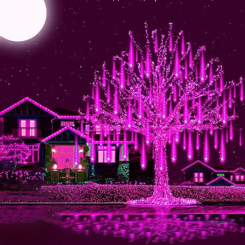 30-50cm-Meteor-Shower-LED-Fairy-String-Lights-Festoon-Street-Garland ...