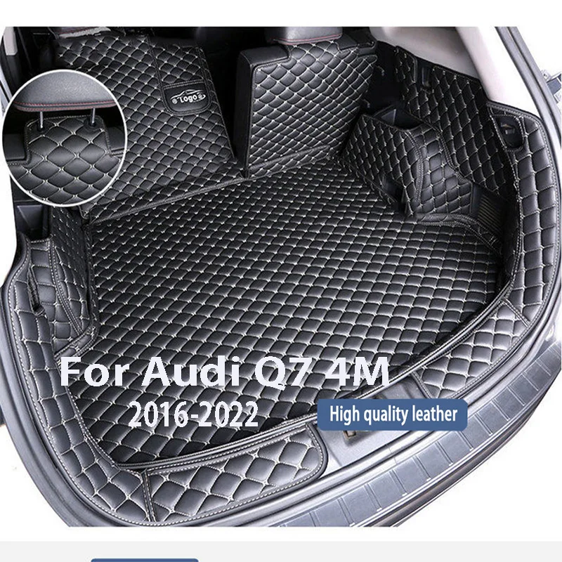 Leather-Car-Trunk-Mat-Liner-Pad-Cargo-Pad-Carpet-For-Audi-Q7-4M-7-seats ...