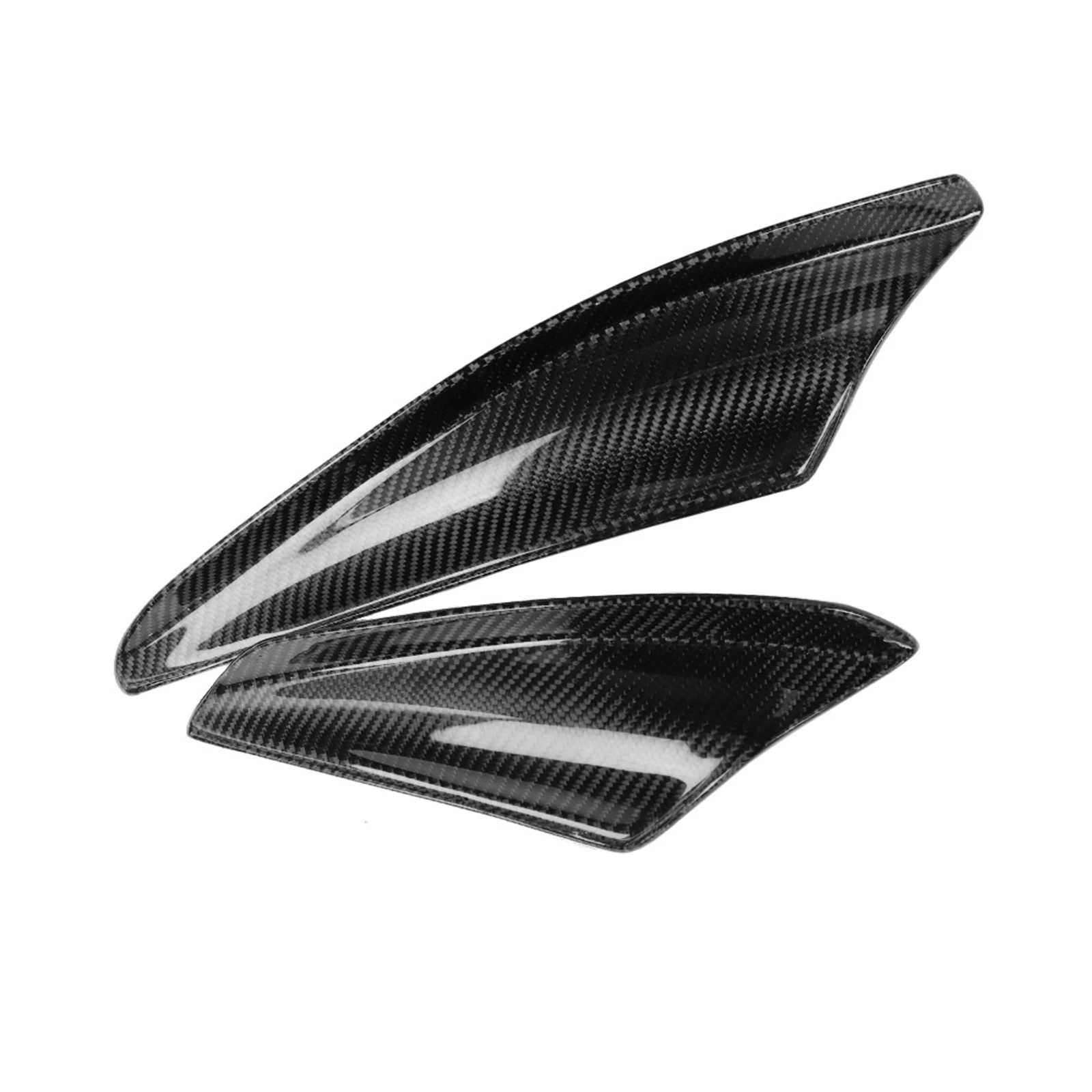 Car Carbon Fiber Front Bumper Side Spoiler Canards Air Vent Trim For ...