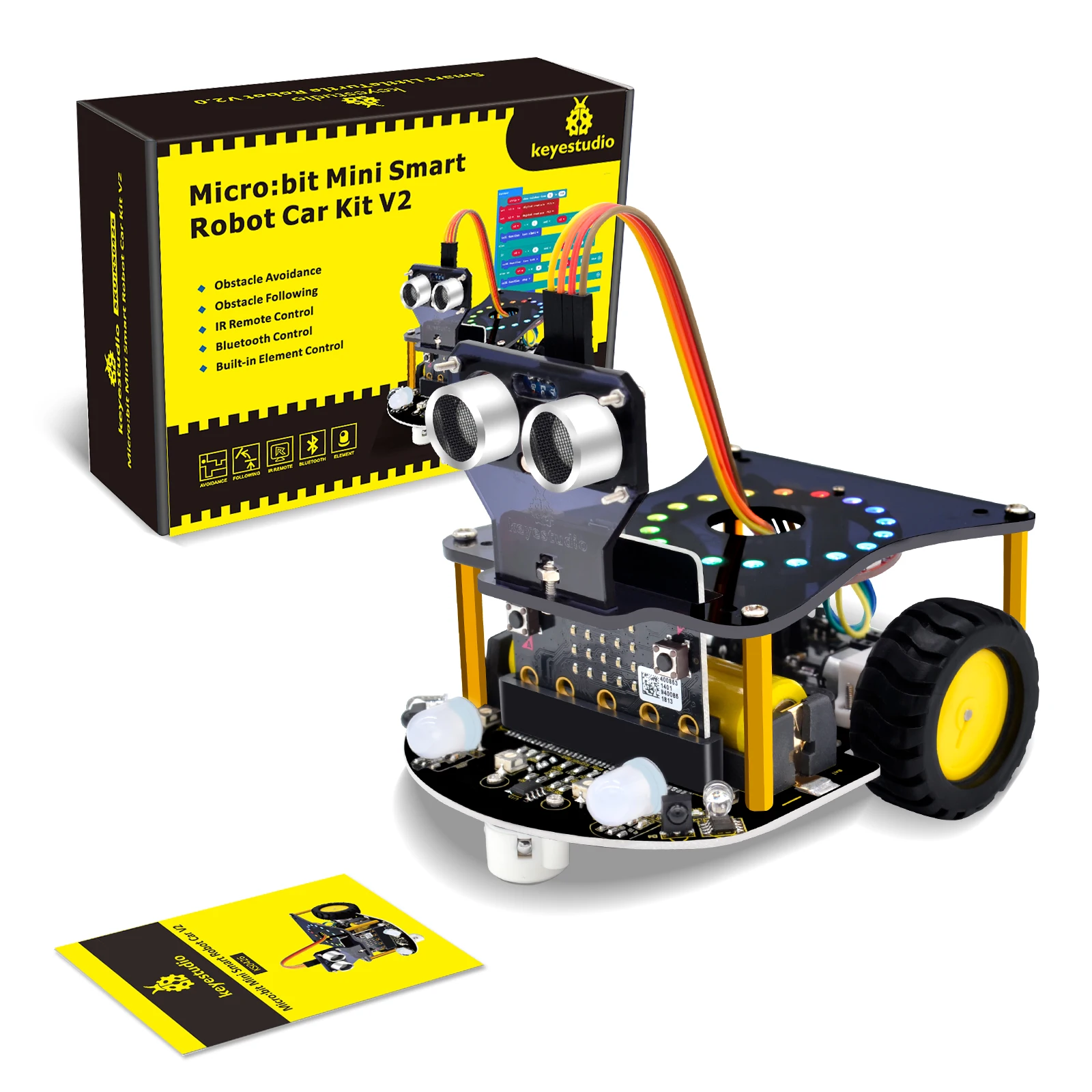 Keyestudio-Micro-bit-Mini-Smart-Robot-Car-Kit-Programa-o-e-C-digo-Educa ...