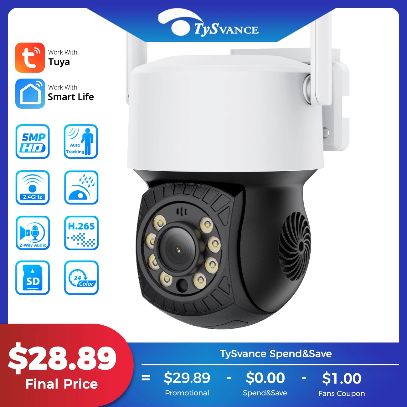 3MP-5MP-PTZ-WiFi-IP-Wireless-Camera-Tuya-Smart-Outdoor-Home-Security-4X ...