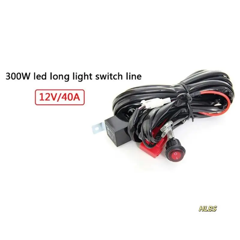Motorcycle 300W LED Light Bar Wire Harness 12V 40A Light Bar Wire ...