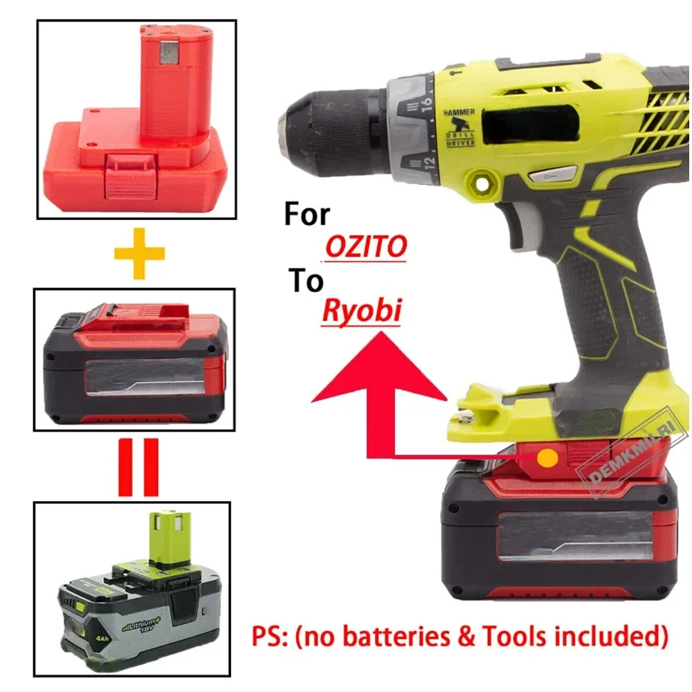 for-Ozito-Adapter-for-OZITO-18V-Li-Ion-Battery-Converter-To-Ryobi-ONE ...