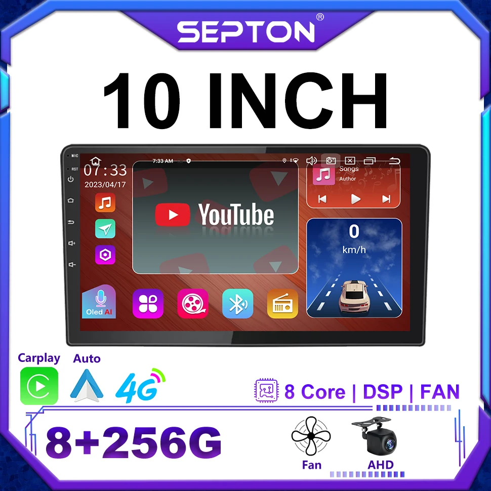 SEPTON-Android-Car-Radio-CarPlay-Autoradio-2Din-10inch-Universal ...