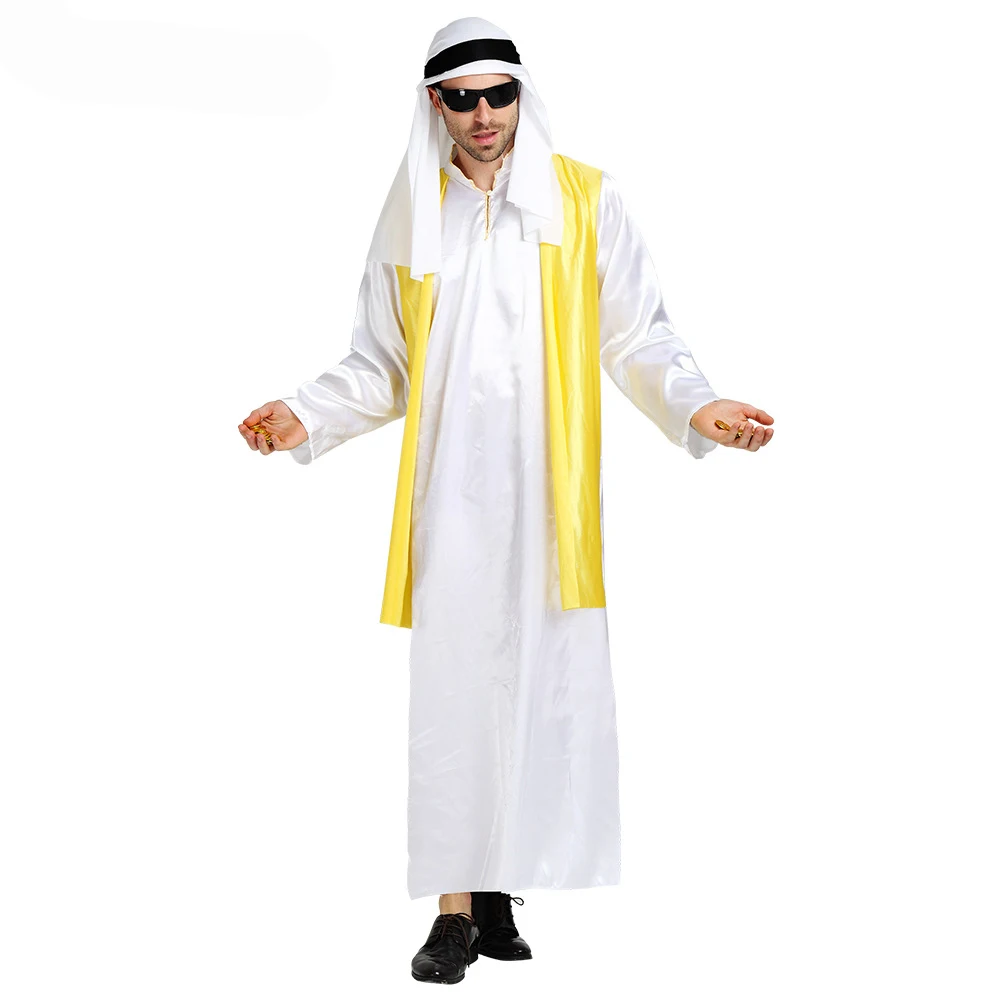 Fashion Men Arabia Arab Sheikh Costume Shepherd Arabian Prince Cosplay ...