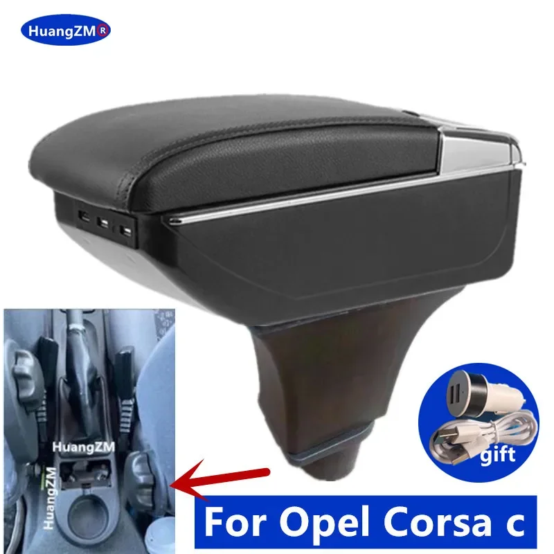 For-Opel-Corsa-c-Armrest-Box-Car-Central-Armrest-Storage-Box-Interior ...