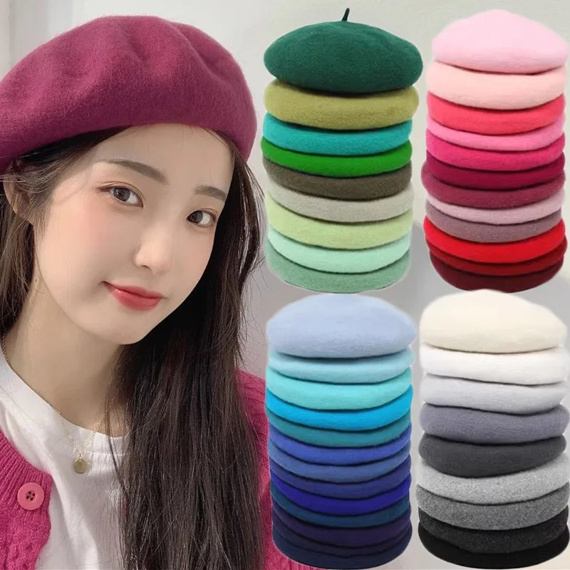 20Colors-Autumn-Winter-Wool-Berets-Hats-for-Women-French-Artist-Beret-Street-Painter-Hat-Girls ...