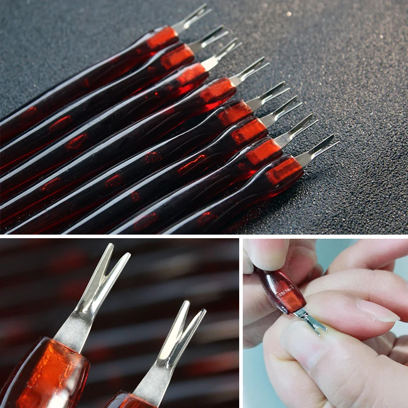 10/5 pçs/set pele morta garfo removedor de cutícula do prego manicure ...