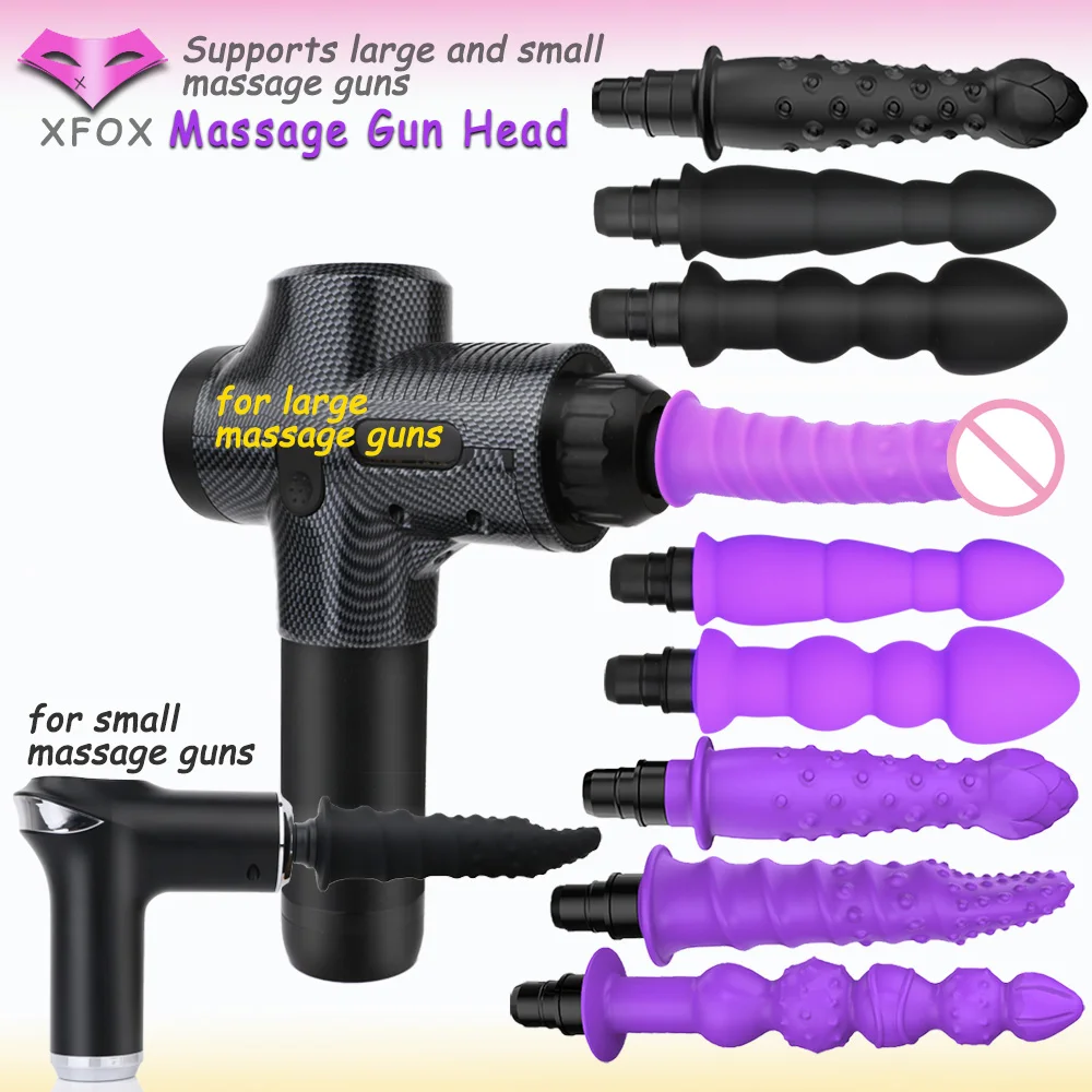 Xfox Adult Massage Gun Head For Women Sex Machine Dildo Dick Vaginal