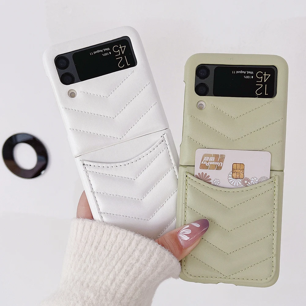 High-Quality-Luxury-Leather-Card-Slot-Phone-Case-For-Samsung-Z-Flip-4-3 ...