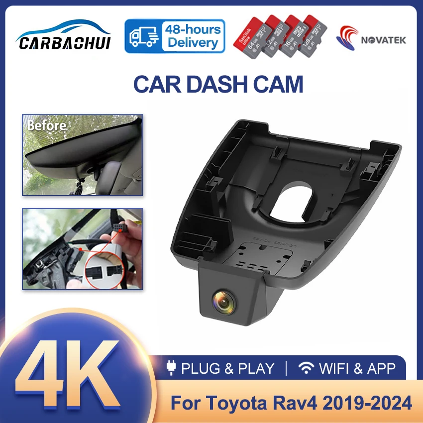 Dash-Cam-for-Toyota-RAV4-5th-Gen-2024-2023-2022-2021-2020-2019-Plug-and ...