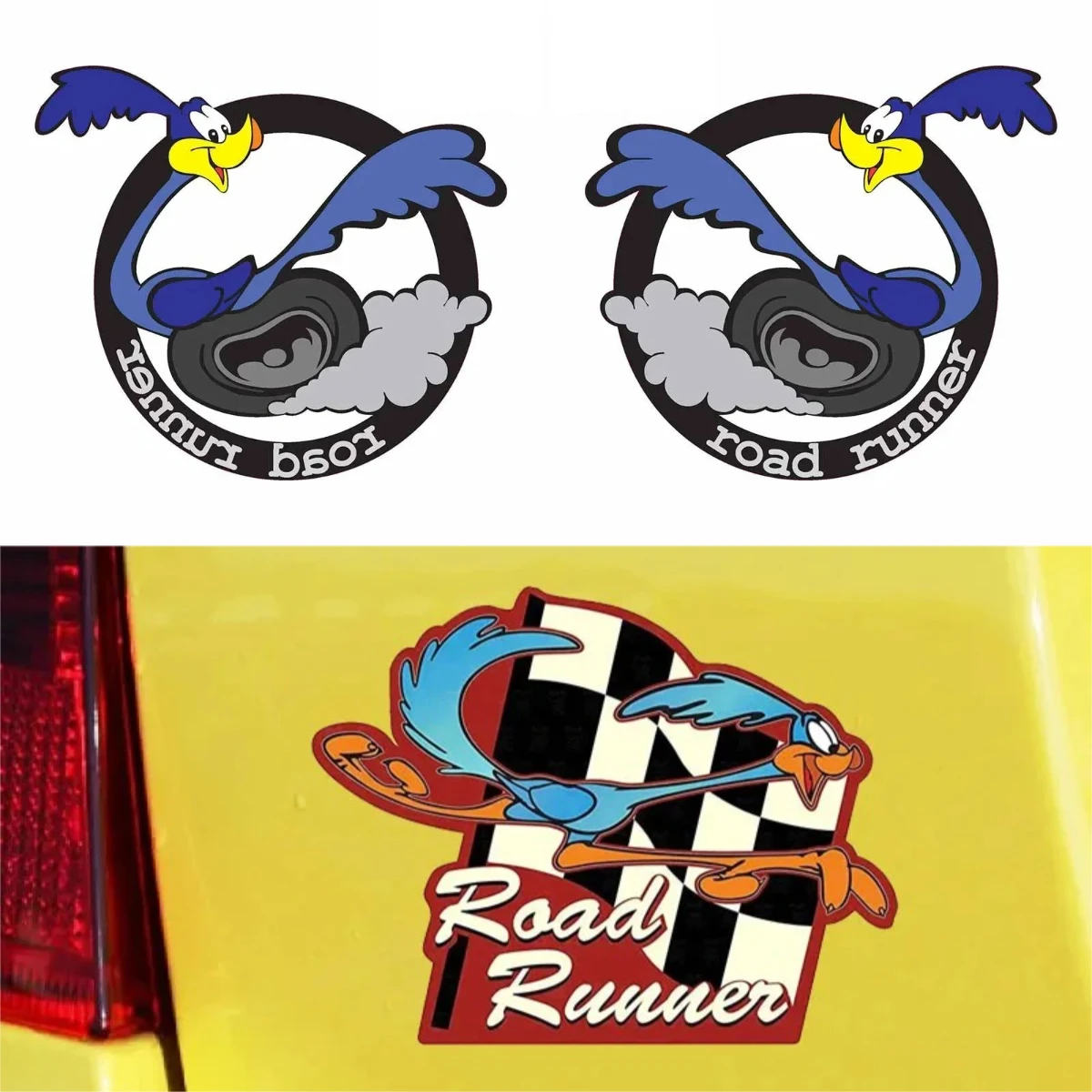 Road Runner vinylstickers waterdicht voor autobumper motorhelm ...