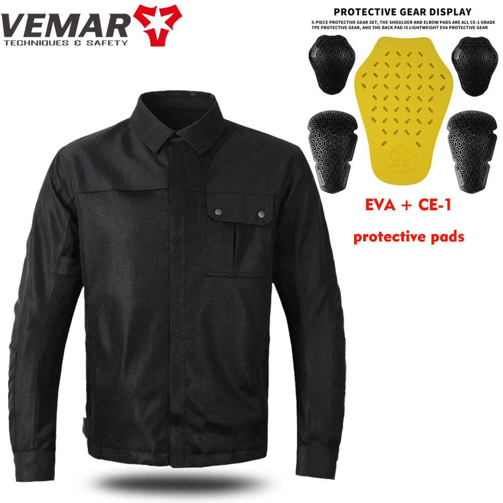VEMAR-Mens-Motorcycle-Jacket-Summer-Breathable-Jacket-CE-Protective ...