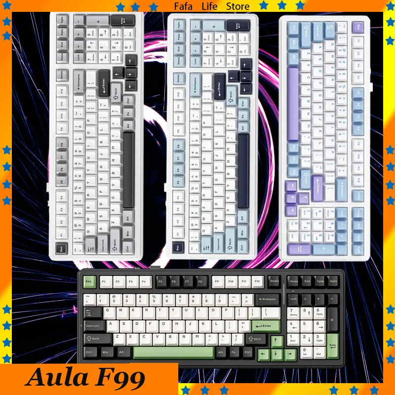 Aula-F99-Mechanical-Keyboard-Gasket-structure-Hot-Plug-2-4g-Wireless ...